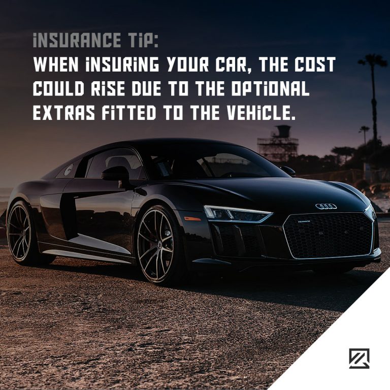 When insuring your car, the cost could rise due to the optional extras ...